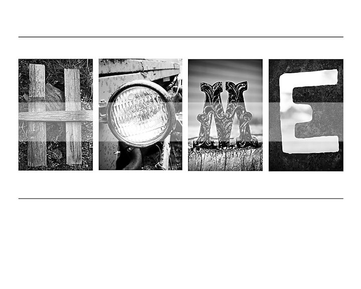 Word Art Photography Letters
